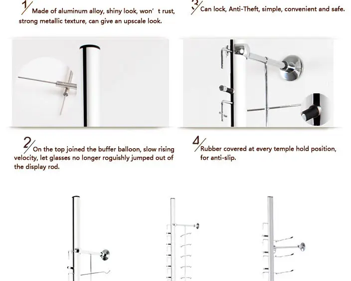 [yucheng]unique Optical Shop Wall Mount Sunglasses Display Bar With ...