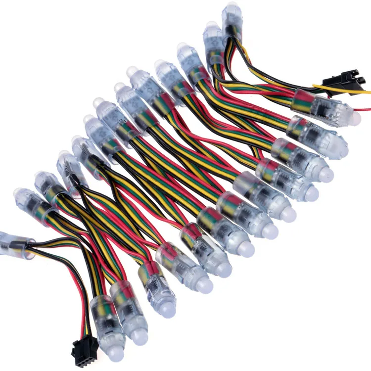 Impermeable 5v Dirección Señal Rgb Ws 2811 Luz Led Pixel Ws2811 12mm ...