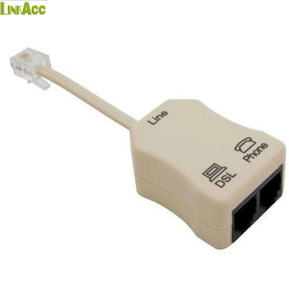 Accet052 Adsl Splitter Rj11 Rj45 Adsl Splitter For Telephone And Fax ...