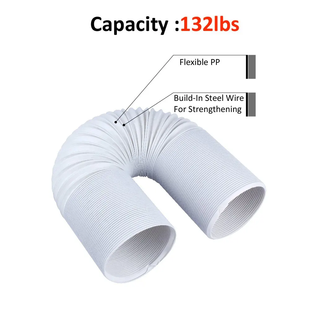 5 Inch Polypropylene Plastic Pvc Duct Portable Mobile Air Conditioning ...