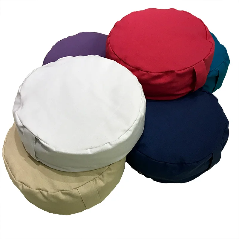 100% Cotton Yoga Meditation Pillow Round Zafu Yoga Meditation Cushion ...