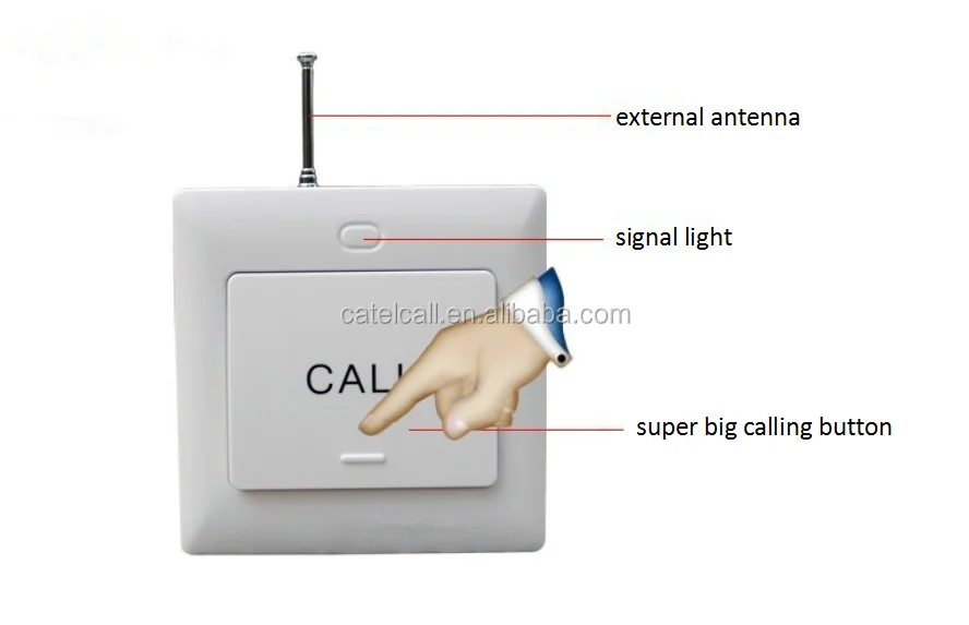 ABS Plastic Table Buzzer - Reliable Wireless Calling System