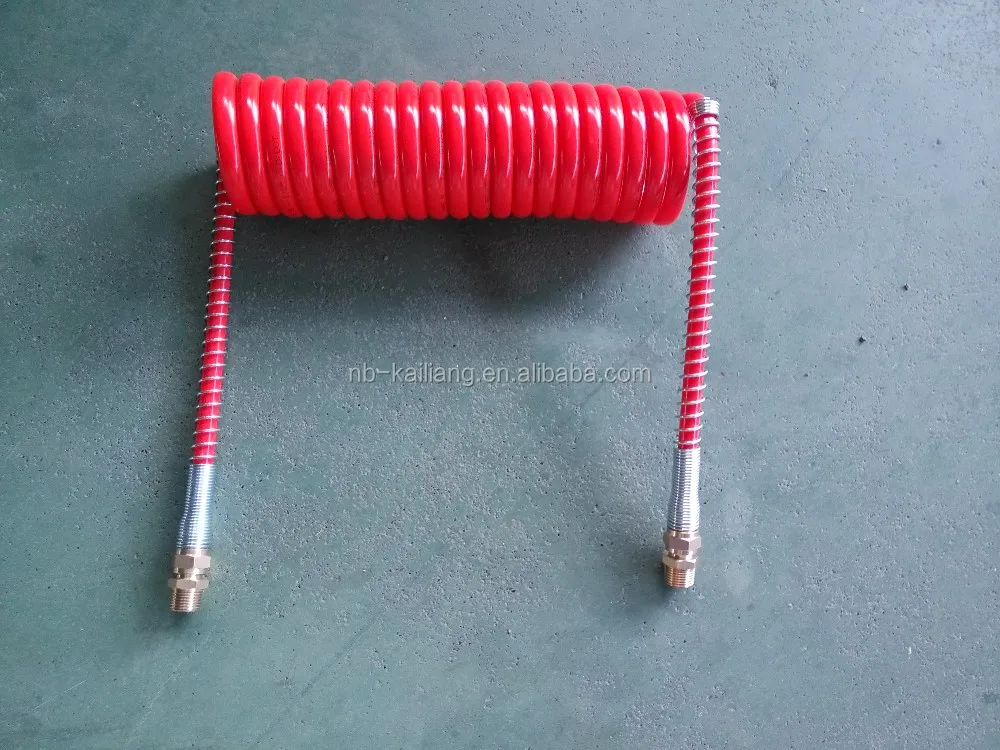 TRAILER AIR BRAKE SUZI COIL HOSE (RED/BLUE/SHORT), HEAVY DUTY