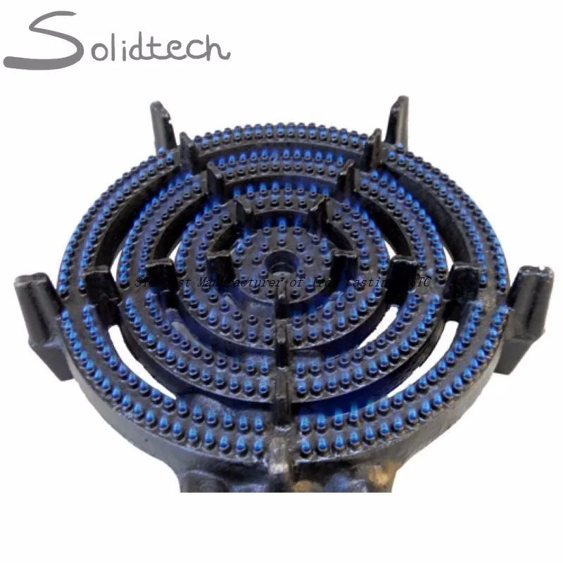 Outdoor Camping Cast Iron Wok Stove Lpg Gas 4 Ring Burner With 4 Pipes ...