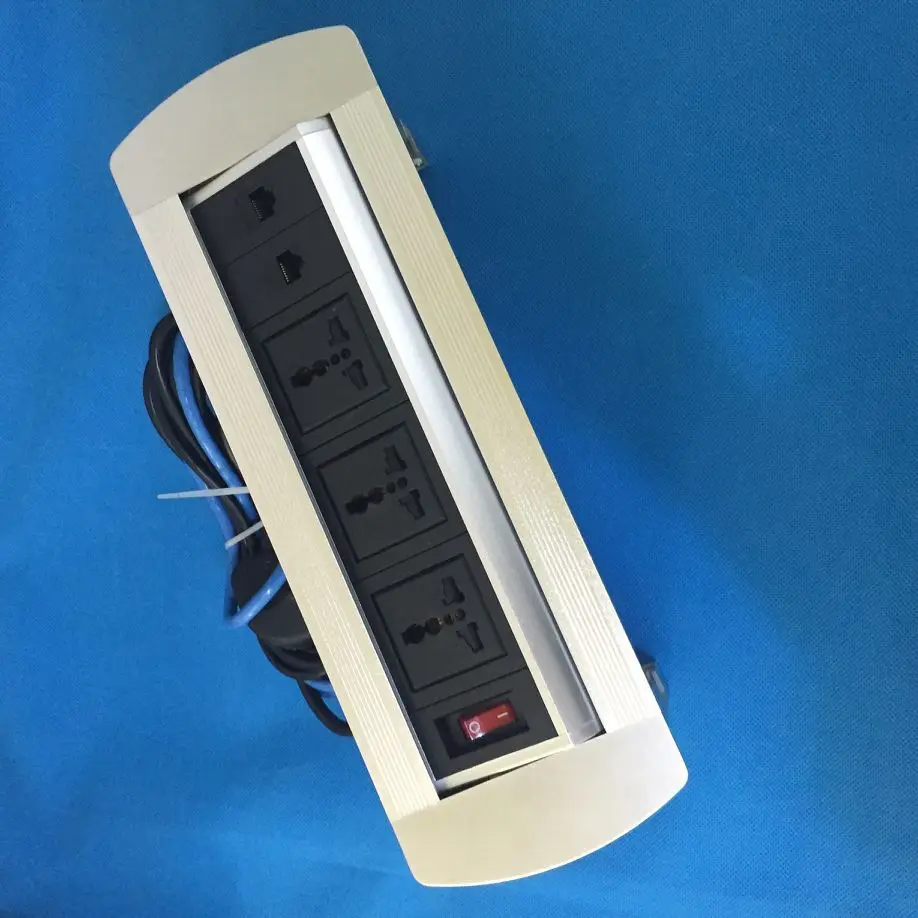 Universal Pwer Outlet Manual Flip Up Desktop Socket With Rotating ...