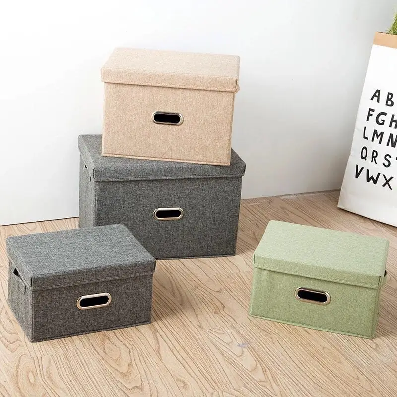 Customized Fabric Luxury Small Cardboard Storage Boxes With Lids - Buy ...