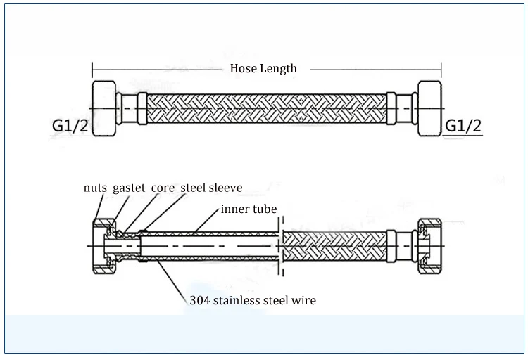 Welding Hose Stainless Steel Tube Internal Threaded Flexible Joint ...