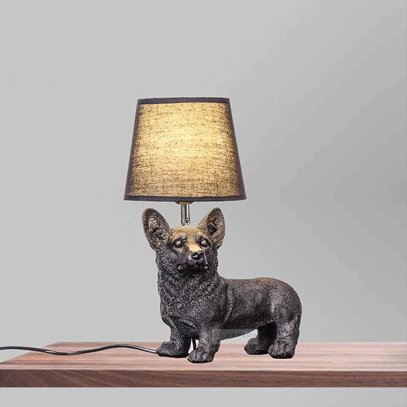 Children's Room Lovely Animal Corgi Dog Beagle Table Lamp