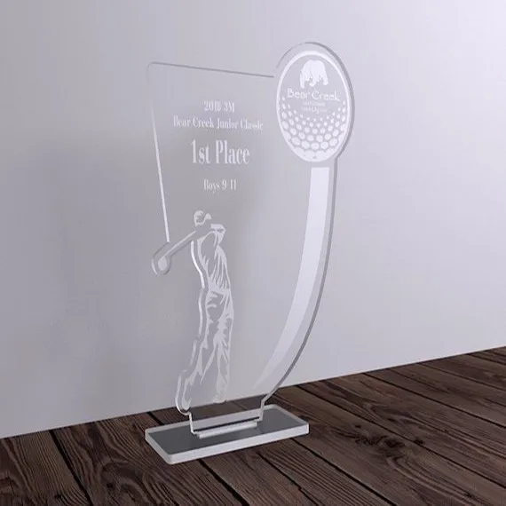 Custom Design Personalized Crystal Award Engraved Acrylic Medal Display ...