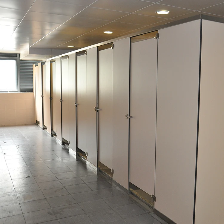 13mm 19mm Solid Phenolic Core Hpl Toilet Partition Hpl Toilet Cubicle ...