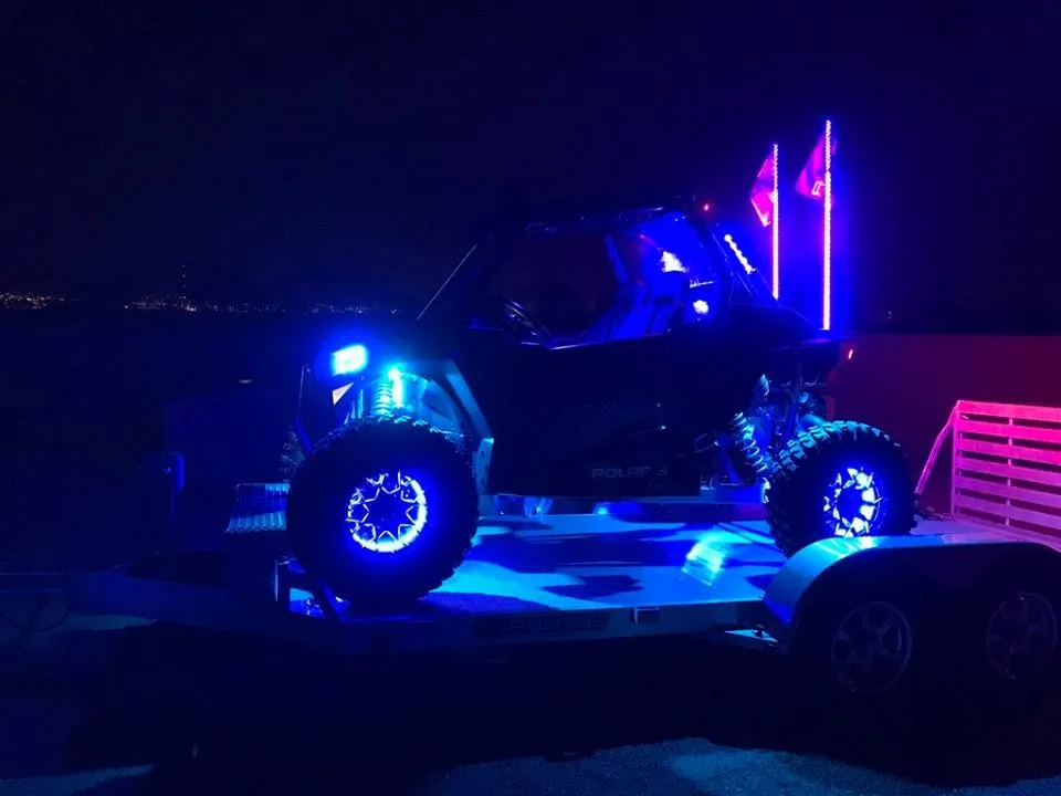 4ft Single Color Led Night Warning Whip For Atv Utv 4wd Jeep Boat ...