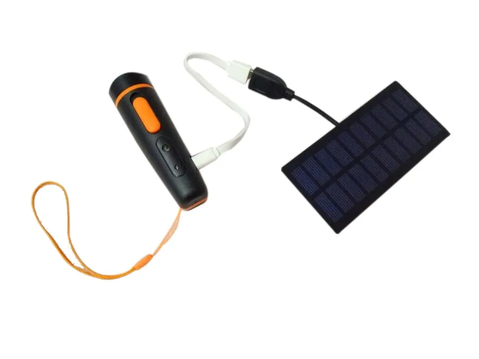 Handy Solar Panel Energy Solar Torch Light With Usb Charger For Cell ...
