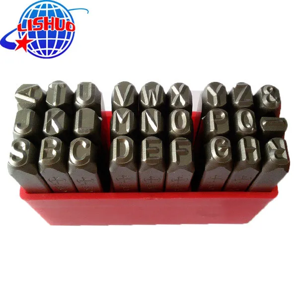 Juego de punzones con números y letras, juego de punzones con alfabeto