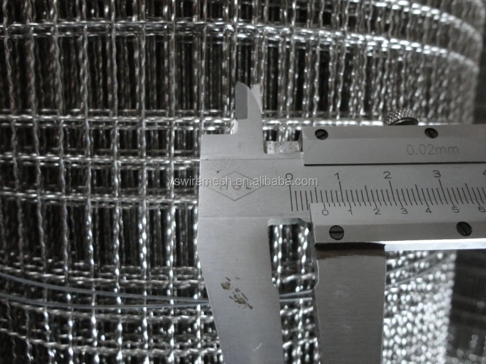 Stainless Steel Architectural Metal Crimped Wire Mesh / Crimped Weave ...