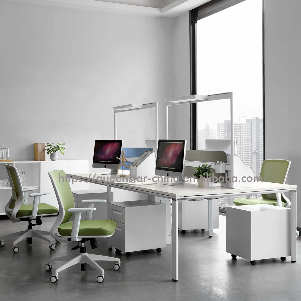 Qs-j02 4 Workstation Pessoa Com Divisor De Tela Com Pernas De ...