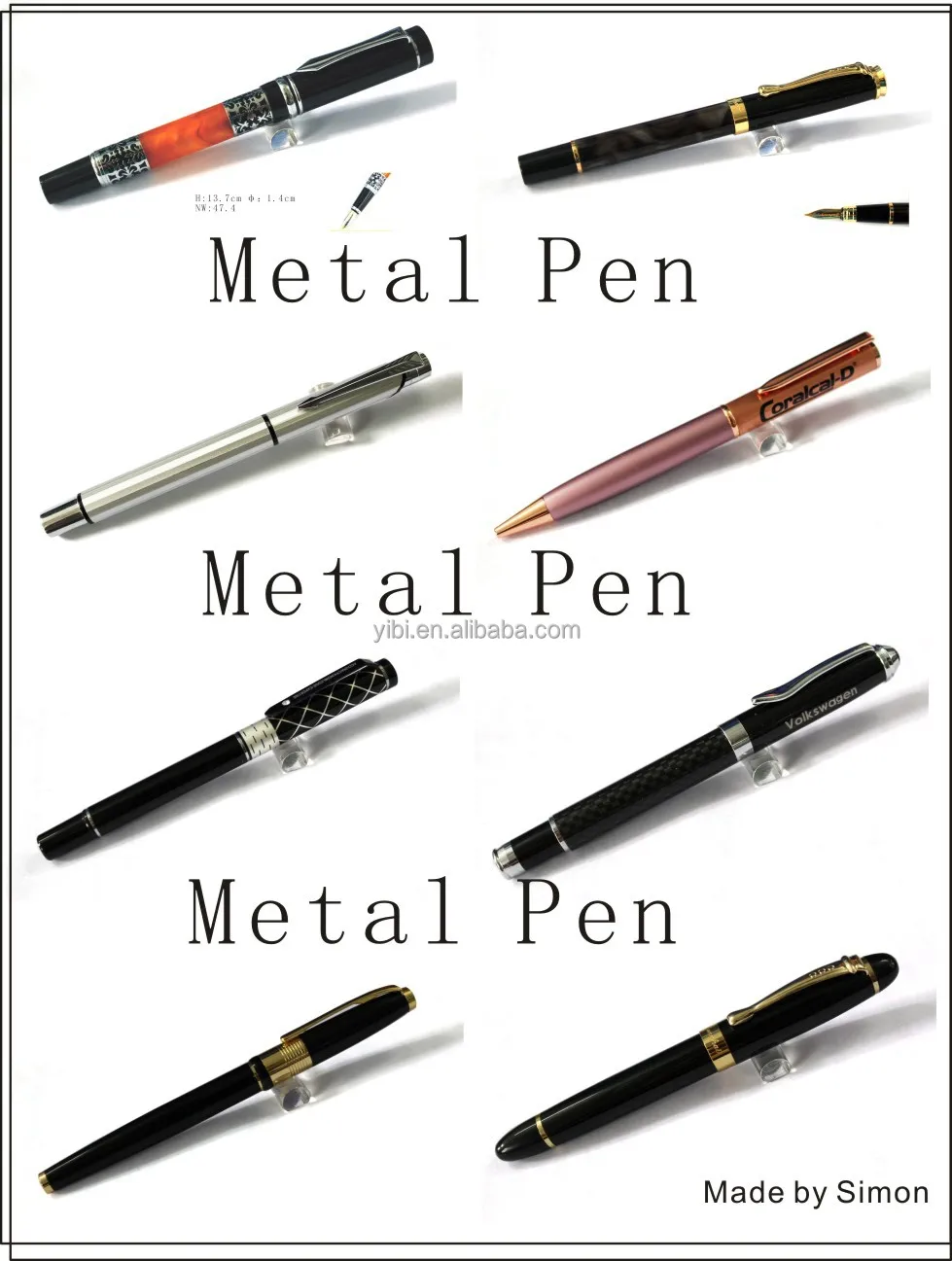 Pluma Rcgs-031 De Alta Gama,Pluma Con Logo Gif Grabado,Metal Pesado De ...