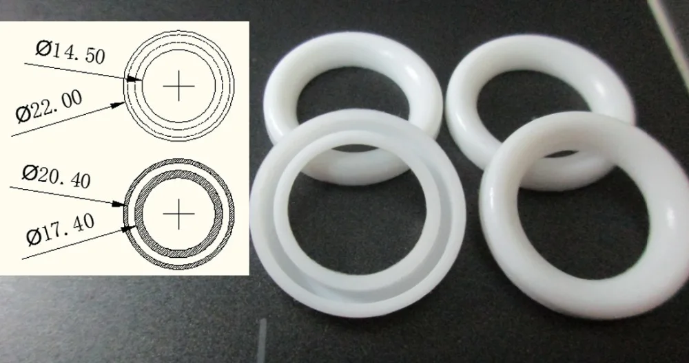 Nylon O Ring Rectangular O Ring Cylinder Roller Pipes 4 Silicone Seal ...