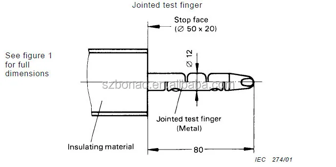 IEC61032 IP2X Test Finger - Electrical Safety Probe B