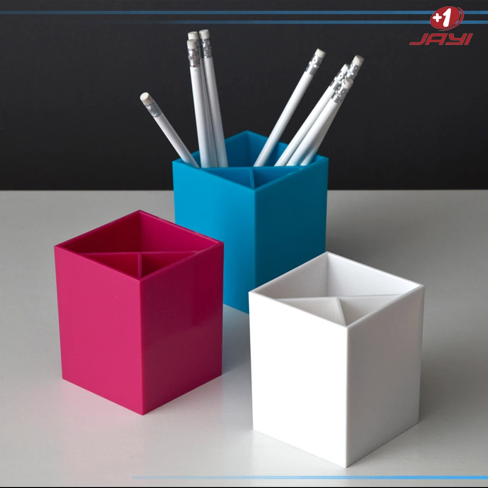 Factory Supply Single Clear Stationery Acrylic Pen Container Holder ...