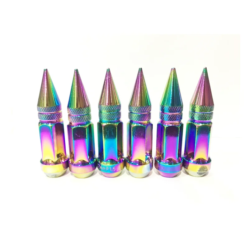 New Style Tuner Steel Wheel Pointed Nut Rim Racing Spike Chrome Wheel ...