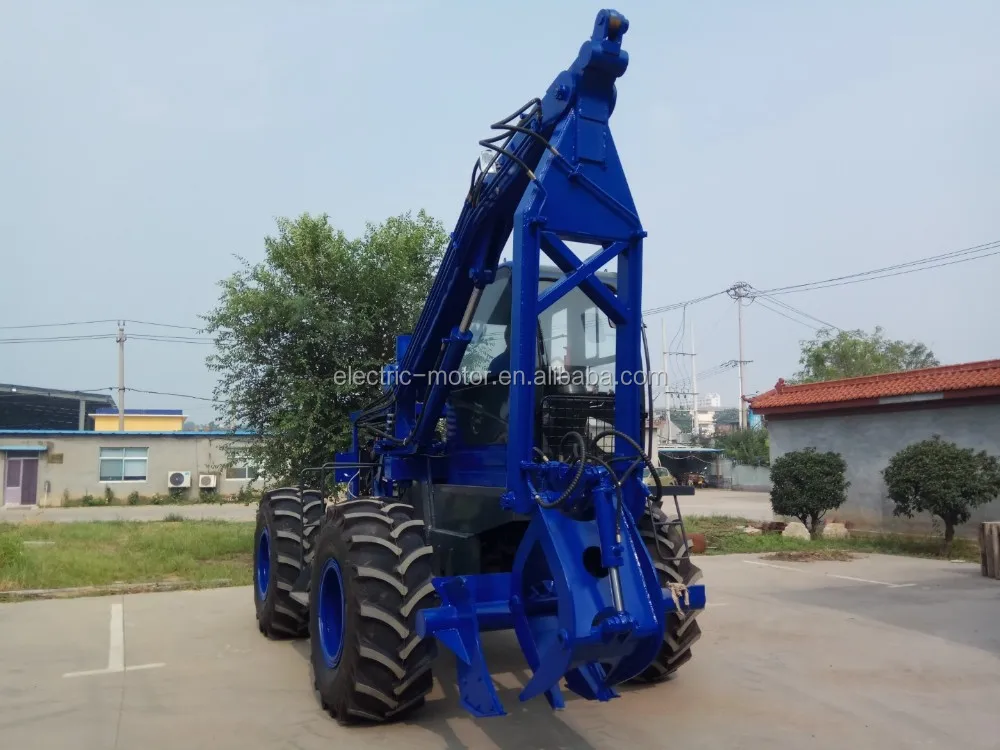 Small Earth Moving Machine Digging Wheel Excavator With Wood Grabber ...