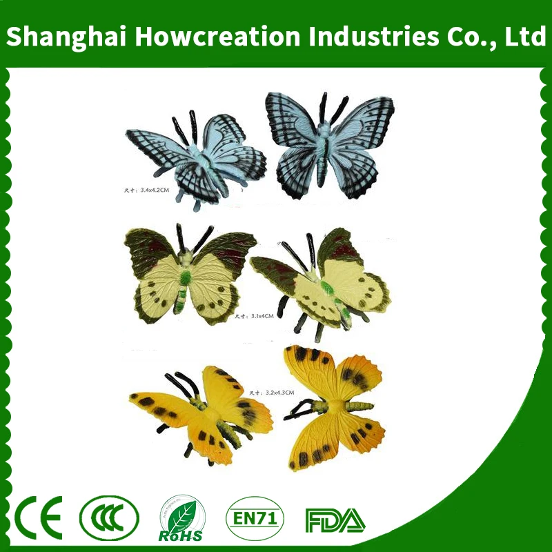 2.25" Realistic Vinyl Butterflies By Hands On Learning - Plastic ...