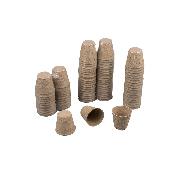 Peat Free 6cm Round Paper Pulp Nursery Pots Flower Pots Biodegradable ...