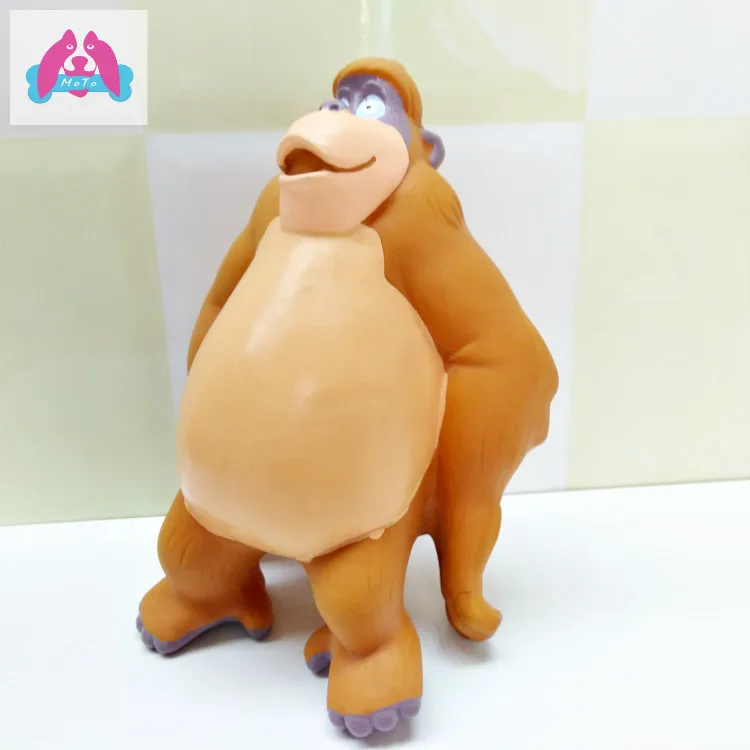 Kids Popular Brown Gorilla Animal Latex Squeaky Durable Cute Monkey Pet ...