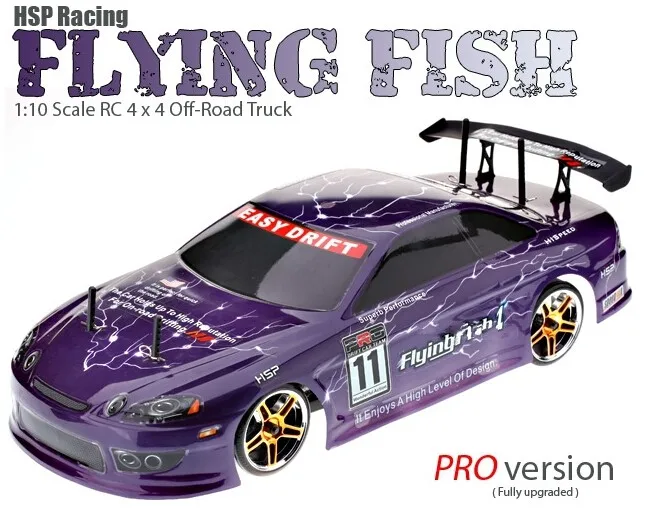 HSP Racing 1/10 Flying Fish Drifter Pro RC Drift Car - 1080p, Electric ...