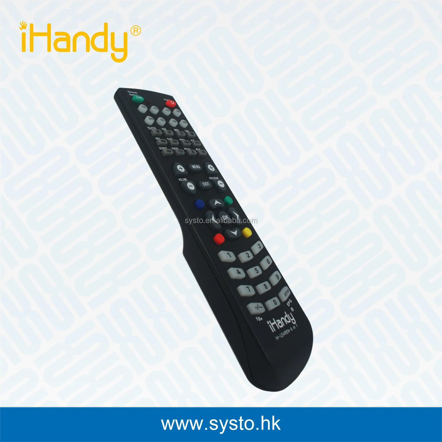Control Remoto Universal SYSTO IHandy IH-LEARN8IN1 NEGRO para TV, VCD, DVD, VCR, Control Remoto ...