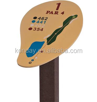 Customized Single Post Recycled Plastic Golf Vertical Tee Signs - Buy ...