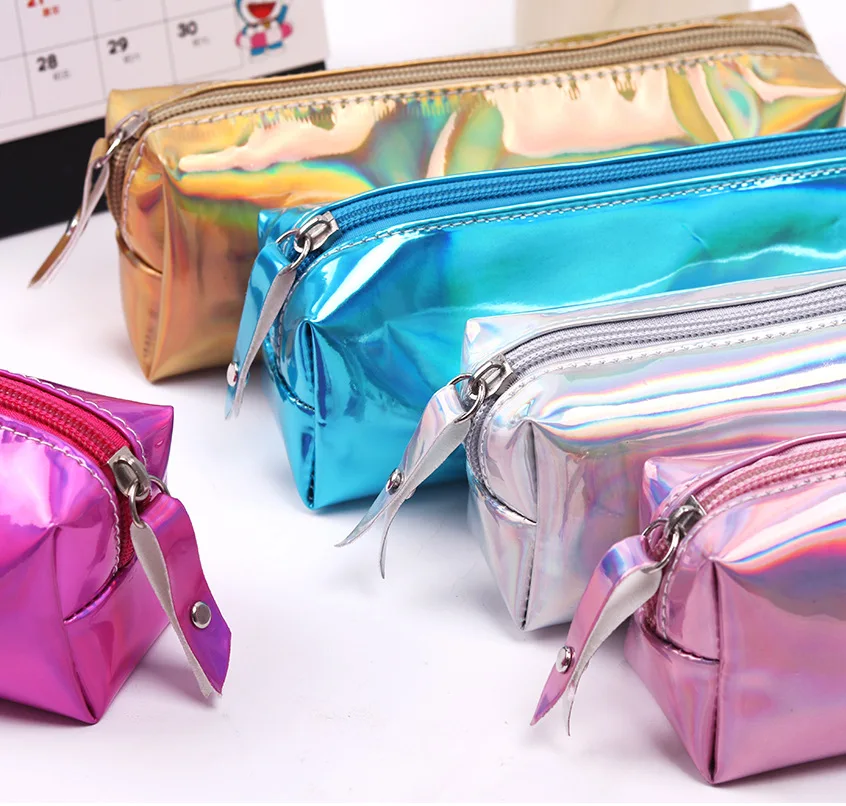 Iridescent Laser Pencil Case: Ideal for School and Stationery Needs