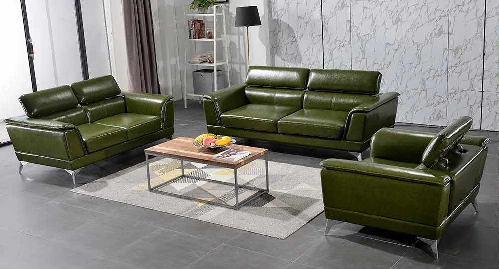 Modern Luxury Real Leather Sofa Living Room Furniture Coffee Table ...