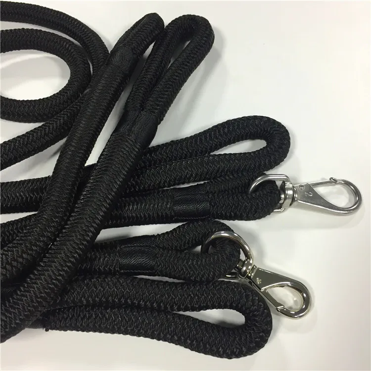 20mm Diameter Rope Black Nylon Double Braided Rope With Eye Eyelets ...