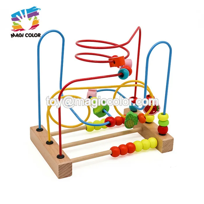 Wholesale Montessori Educational Colorful Wooden Beads Maze Toy For ...