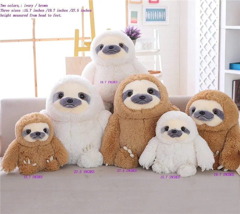 19.7 Inches Stuffed Animal Toy Kids Gift Large Plush Sloth Bear Baby ...