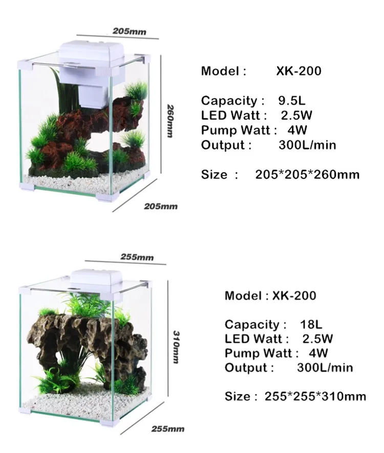Clear Rectangle Crystal Glass Aquarium Fish Tank Imported - Buy ...