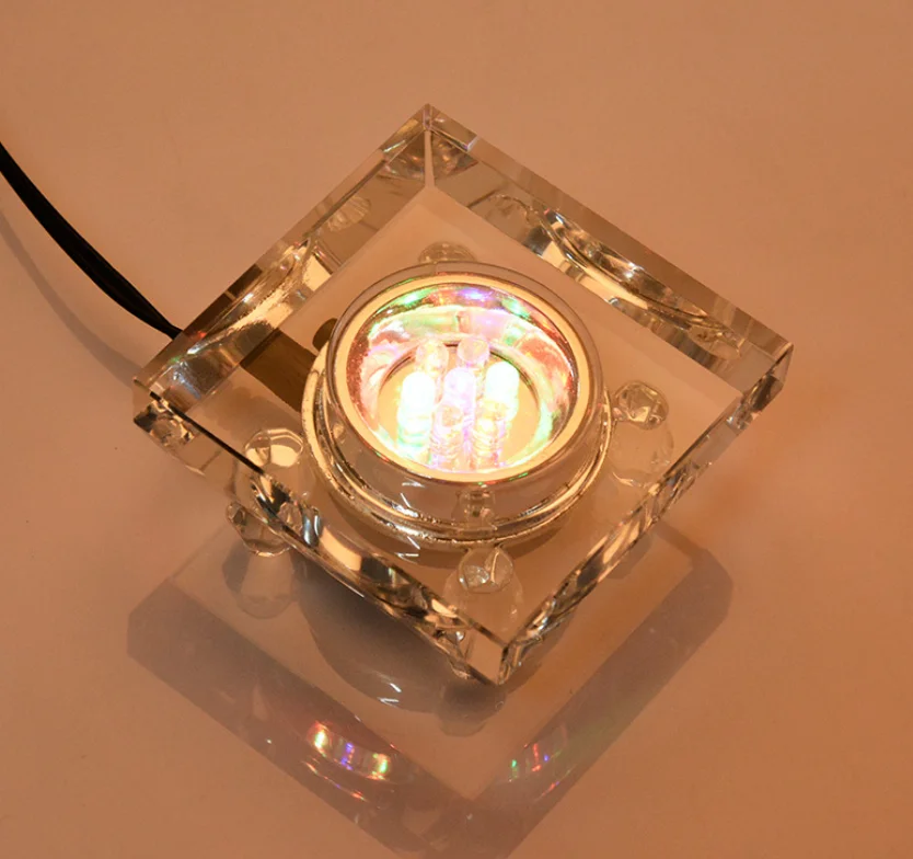 Led Light Base Rotating Led Crystal Light Base With Music Led Light ...