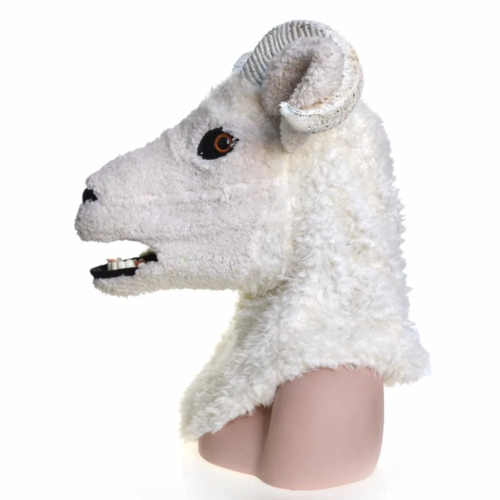 Cosplay Carnival Costume Lamb Sheep Masquerade Full Head Animal Mask ...