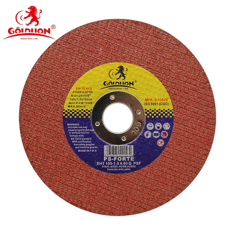 Goldlion Red 4" Angle Grinder Cutting Disc For Metal/steel/iron/cast ...