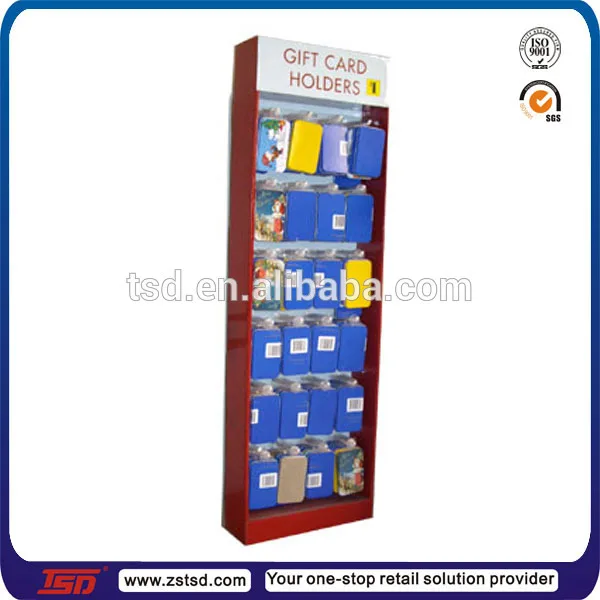 Rotating Wood Greeting Gift Card Display Stand,Gift Card Display Rack ...