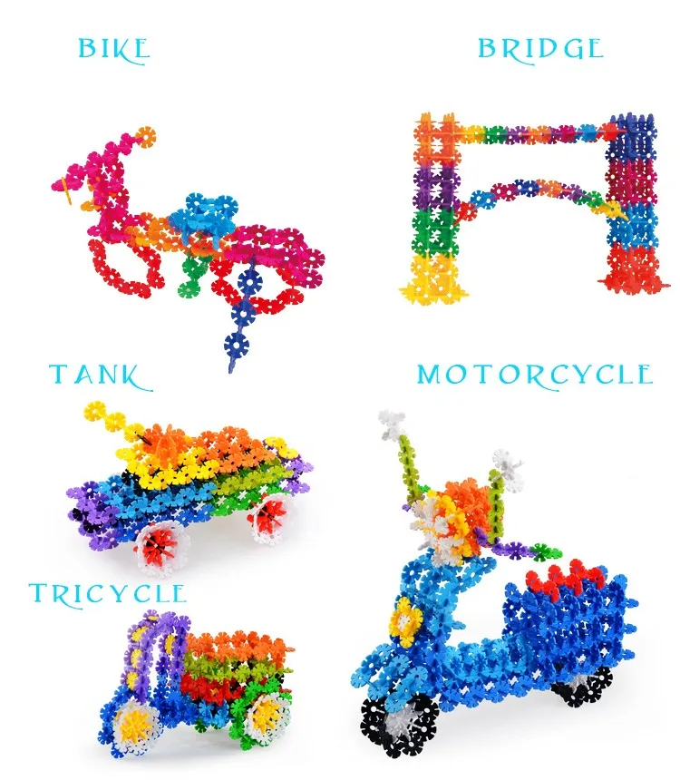 660pcs Snow Flower Toy Outdoor Building Blocks Plastic Children ...