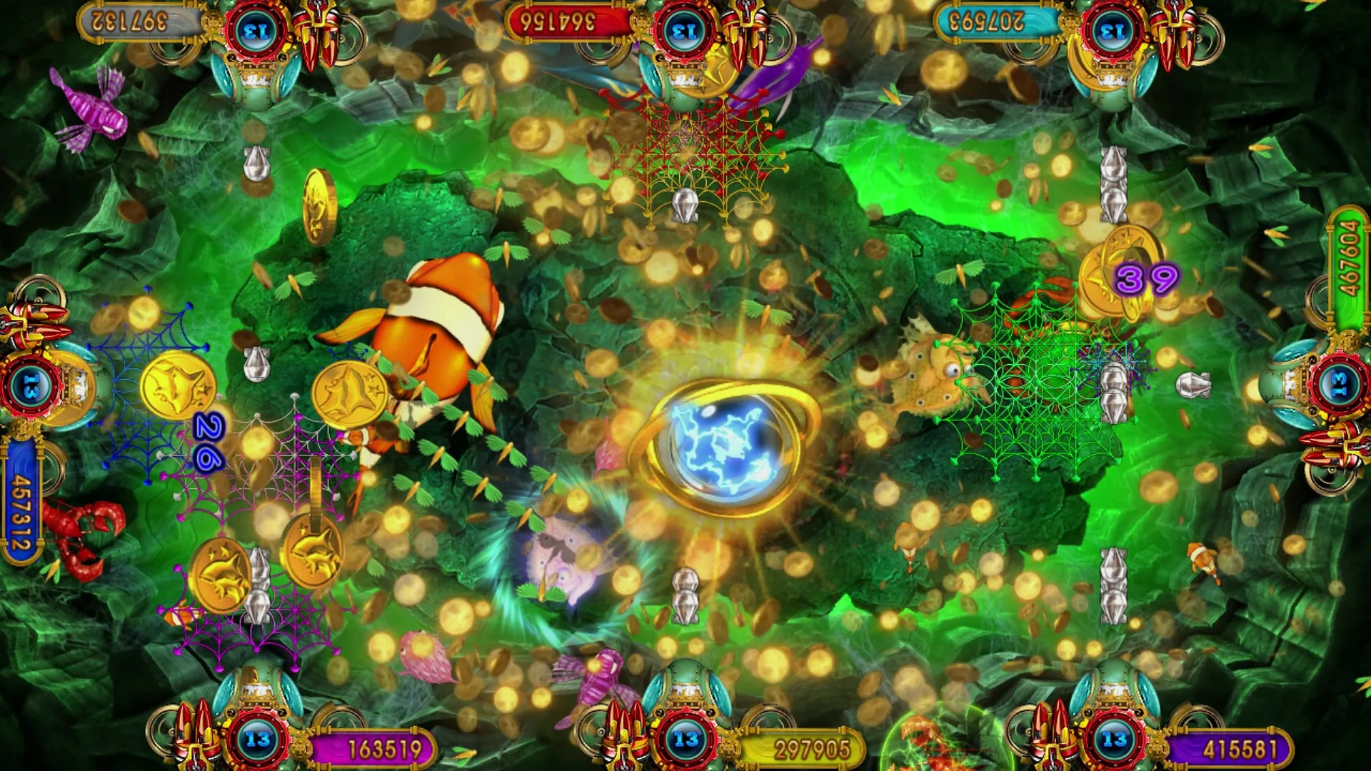 Arcade Fishing Hunter Game Machine Shooting Fish Game Table Gambling ...