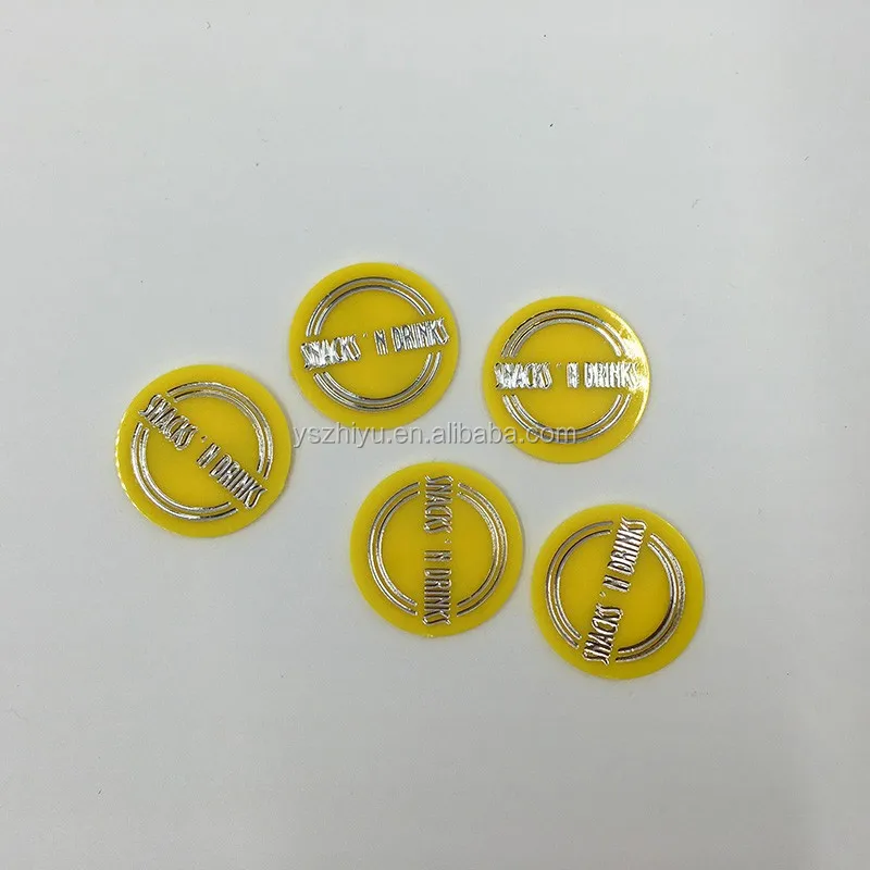 Custom Colored Plastic Drink Token Embossed Engraved With Hot Stamping ...