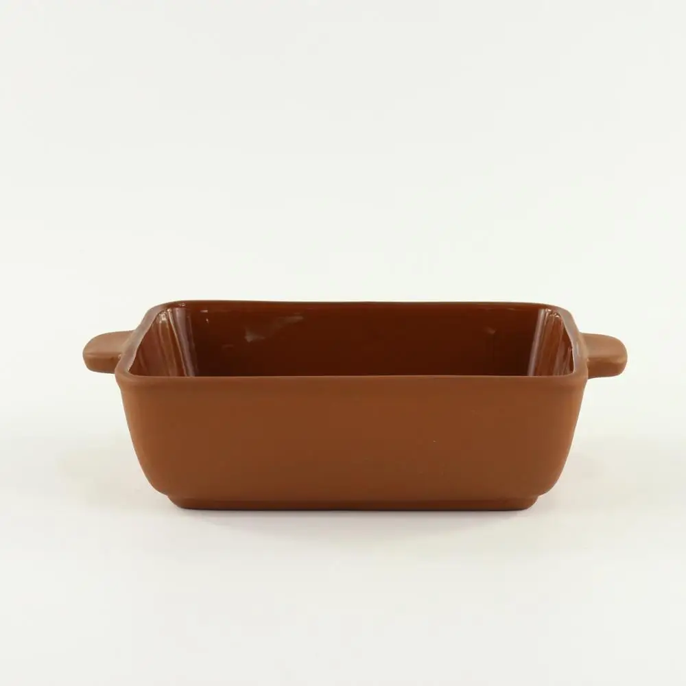 Glazed Rectangle Terracotta Ceramic Bread Bakeware In Brown Color - Buy ...