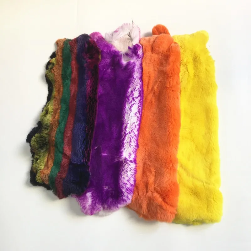 100% Real Dye Rex Rabbit Fur Skin For Clothes - Buy Rex Rabbit Fur Skin ...