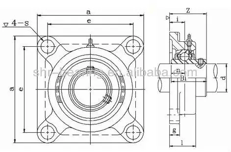 Bearing Block Manufacturer Ucf206 Spherical Bearing Square Pillow Block ...