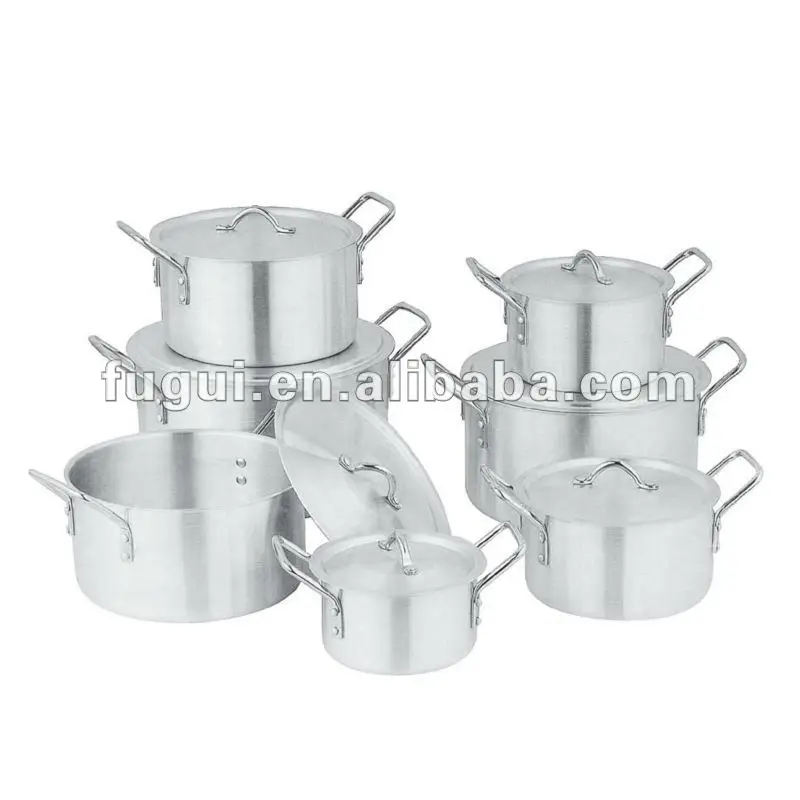 7pcs Aluminum Cooking Pot 14-26cm 3.8kg - Buy Aluminum Caldero,Cooking ...