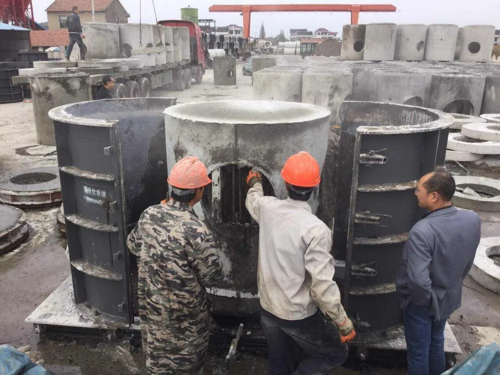 Concrete Drainage Pipe Inspection Well Steel Mould PVC RCC Manhole Molds