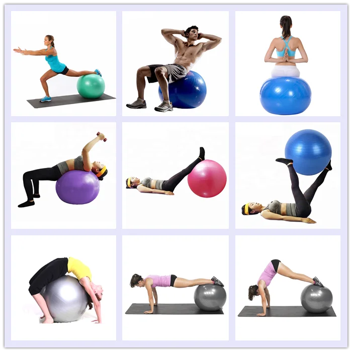 Wholesale Professional PVC Exercise Ball for Fitness Stability Workout ...